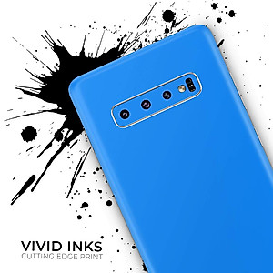 DesignSkinz Solid Blue Protective Vinyl Decal Wrap Skin Cover Compatible with The Samsung Galaxy S20 (Screen Trim & Back Glass Skin)