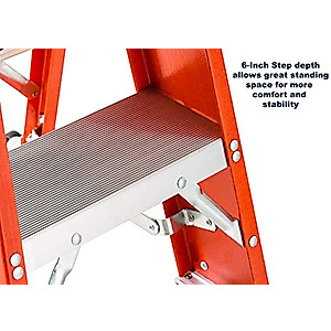 Louisville Ladder FY8002 2 ft. Fiberglass Step Stand with 300 lbs. Load Capacity Type IA Duty Rating, 2-Foot, Orange