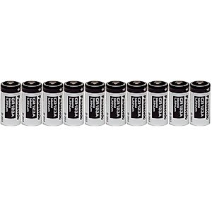 10 Panasonic CR123A 3V CR 123A Industrial Lithium Batteries