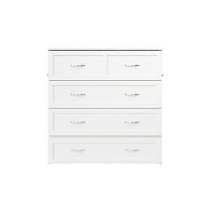 AFI, Vivian Murphy Bed Chest Twin XL with Storage Drawer and Built-in USB Charger, White