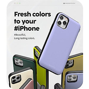 GOOSPERY iPhone 11 Pro Wallet Case with Card Holder, Protective Dual Layer Bumper Phone Case (Lilac Purple)