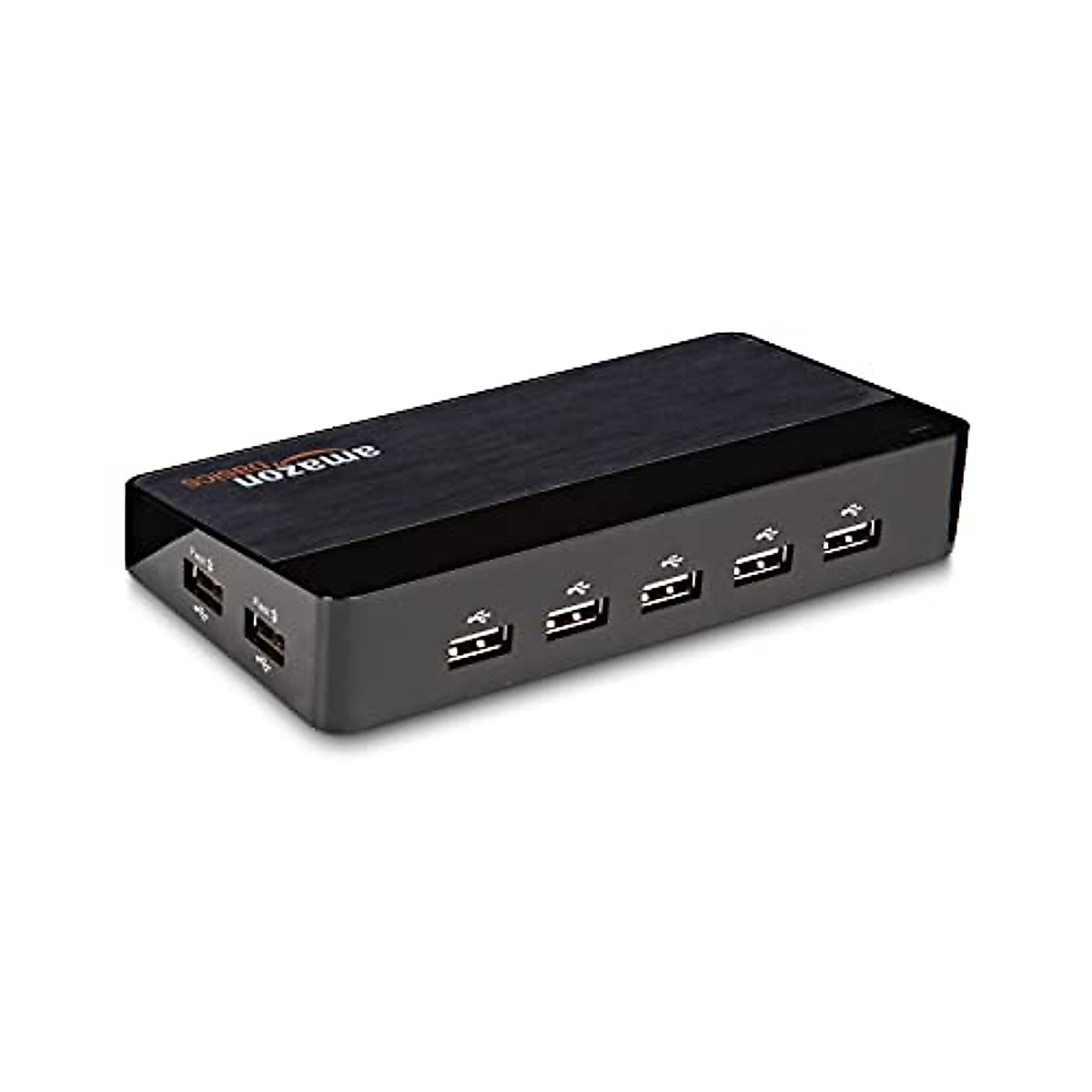 Amazon Basics 10 Port USB 2.0 Hub, 5-Pack For Tablets, BLACK