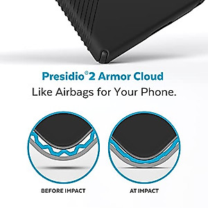 Speck Samsung Galaxy S23 Ultra Case - Drop Protection, Scratch Resistant & Shock-Absorbent Protective Case for Galaxy S23 Ultra - Slim Design with Extra Grip Protection - Black, White Presidio2