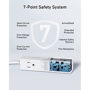 Anker Power Strip Surge Protector (2100J), 12 Outlets with 1 USB-C and 2 USB Ports and Travel Power Strip USB C, Anker 511 USB Power Strip, 2Outlets & 3USB Ports, 5ft Soft Extension Cord