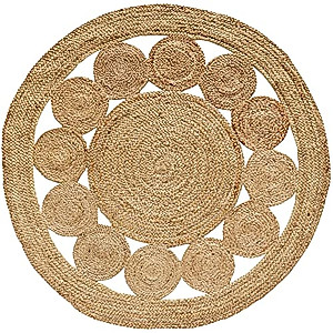 Round Braided Jute Rug (4 x 4 Ft)