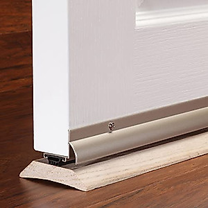 M-D Building Products 48998 L-Shaped Door Bottom with Dripcap DCV 50, 36 Inches, Satin Nickel