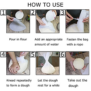 Silicone Kneading Dough Bag | Versatile Dough Mixer for Bread, Pastry, Pizza & Tortilla | Premium Silicone Bakeware | Best Multifunctional Cooking Tool (Large-3000ml)