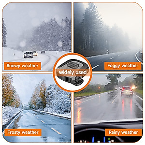 12V 150W Portable Car Heater with 360-Degree Automotive Windscreen Fan, Fast Heating Defrost Defogger, and Auto Ceramic Heater Fan with Plug in Cigarette Lighter