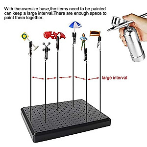 Evemodel GJJC19B Painting Stand Big Base 14 x 19 Holes and 20pcs Alligator Clip Stick Set Modeling Tools for Airbrush Hobby Model Parts New