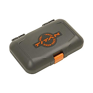 Allen Company Titan Broadhead Box & Caddy - Holds 6 Broadheads with Closed Width Up to 1-3/8" - Outdoor Storage for Bow, Compound Bow, Crossbow Accessories - Gray/Orange