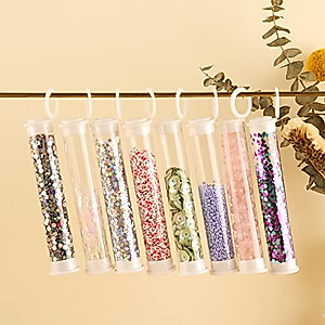 BAOFALI 20Pcs Large Clear Plastic Empty Tubes Storage Transparent Plastic Test Tube Container Both Ends with Lid Tubes Bead Container Set forDIY Craft Supply Storage Candy Storage（5 x1inch）