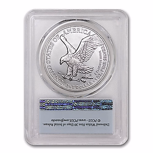 2021 (W) 1 oz Silver American Eagle MS-70 (Type 2 - First Strike - Struck at West Point Mint - Flag Label) $1 MS70 PCGS