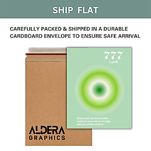 Angel Number 777 Art Print, Energy Aura Gradient Print, Spiritual Posters, Magical Spirit Guide, Divine Connection Wall Art - 8x10 in. LAMINATED - No Frame