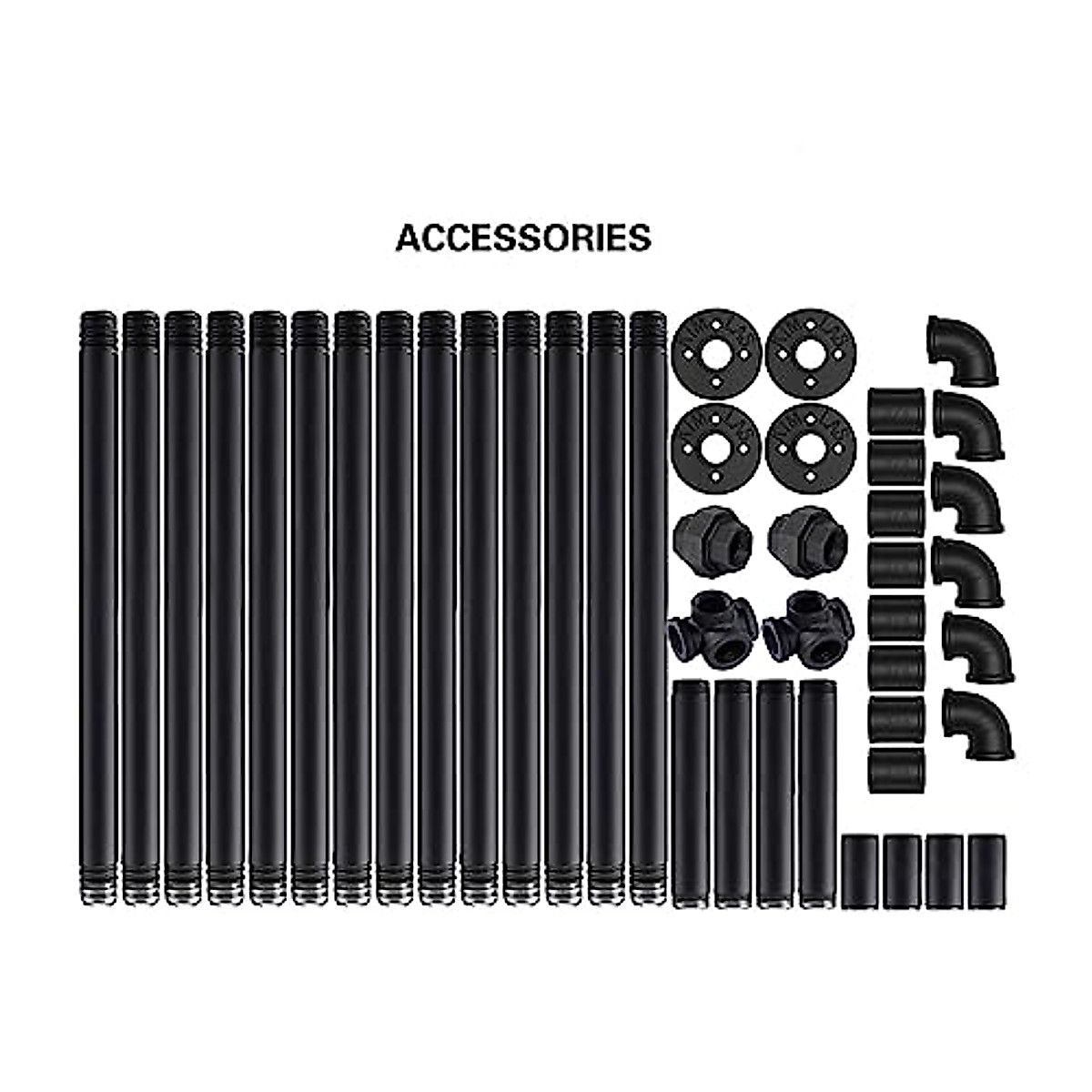 Mdjwjj Industrial Pipe Clothing Rack Free Standing,Vintage Commercial Grade Pipe Garment Racks with 4 Stable Feet for Hanging Clothes Retail Display,Black