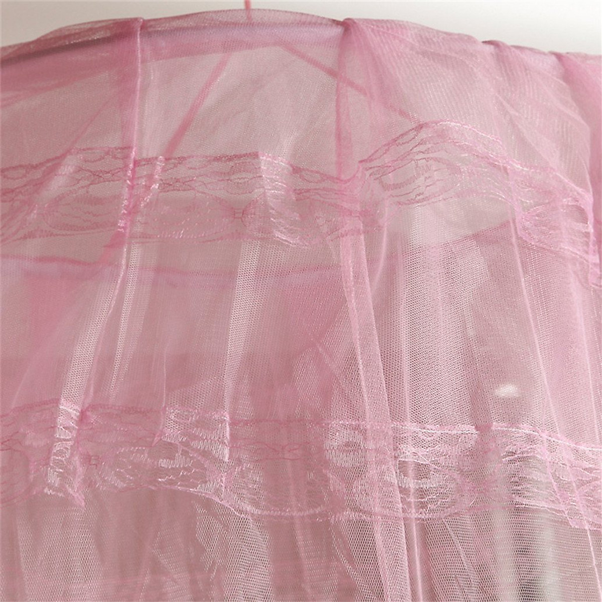Floralby Princess Bed Net Canopy Bedding Decor Sweet Style Round Dome Mosquito Net (Pink)