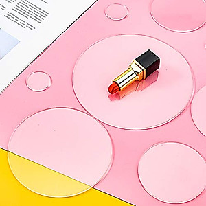 MEYA Set of 20pcs Clear Acrylic Discs, Plexiglass Laser Cut Round Circle 1/8" (2.25")