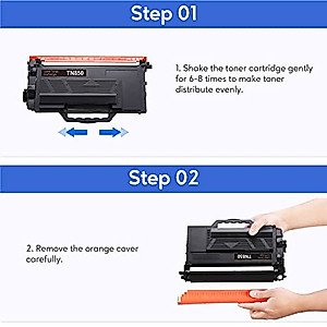 TN850 Toner Cartridge High Yield Compatible for Brother TN-880 TN-850 TN-820 Work with Brother HL-L6200DWT L6200DW MFC-L5900DW HL-L5200DWT L5200DW L5100DN MFC-L5800DW L5700DW L6700DW L6800DW (2 Pack)