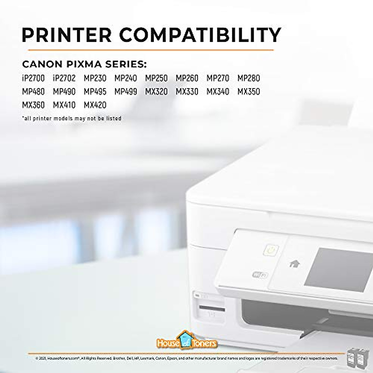 Houseoftoners Remanufactured Ink Cartridge Replacement for Canon PG-210XL (2 Black, 2-Pack)