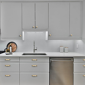 Asidrama 10 Pack 3 Inch(76mm) Brushed Brass Kitchen Cabinet Handles, Cabinet Cup Pulls Kitchen Cabinet Hardware for Cupboard Drawer Pulls