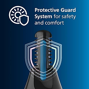 Nose Hair Trimmer, Series 3000 Nose, Ear and Eyebrow Trimmer Showerproof with Protective Guard System, Battery-Operated, No pulling Guaranteed - NT3650/16