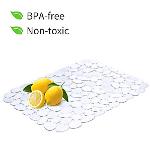 Yolife Pebble Sink Mats for Stainless Steel Sink, PVC Sink Saddle Protectors Kitchen Sink Mat for Porcelain Sink, Dishes and Glassware (Clear, 2 Pack)