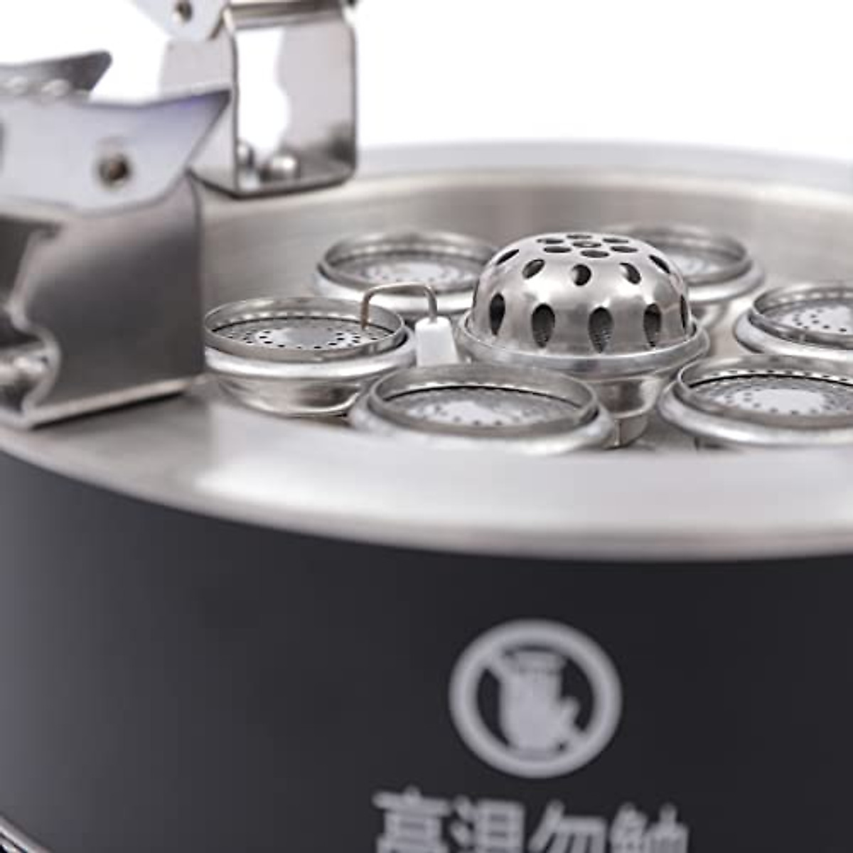 1.8 KW Portable Picnic Camping Backpacking Stove Stainless Steel Gas Cooking Burner Foldable Stove Burner with Portable Bag for BBQ/Hiking/Picnic Outdoor(8.26 * 8.26 * 4.49in)