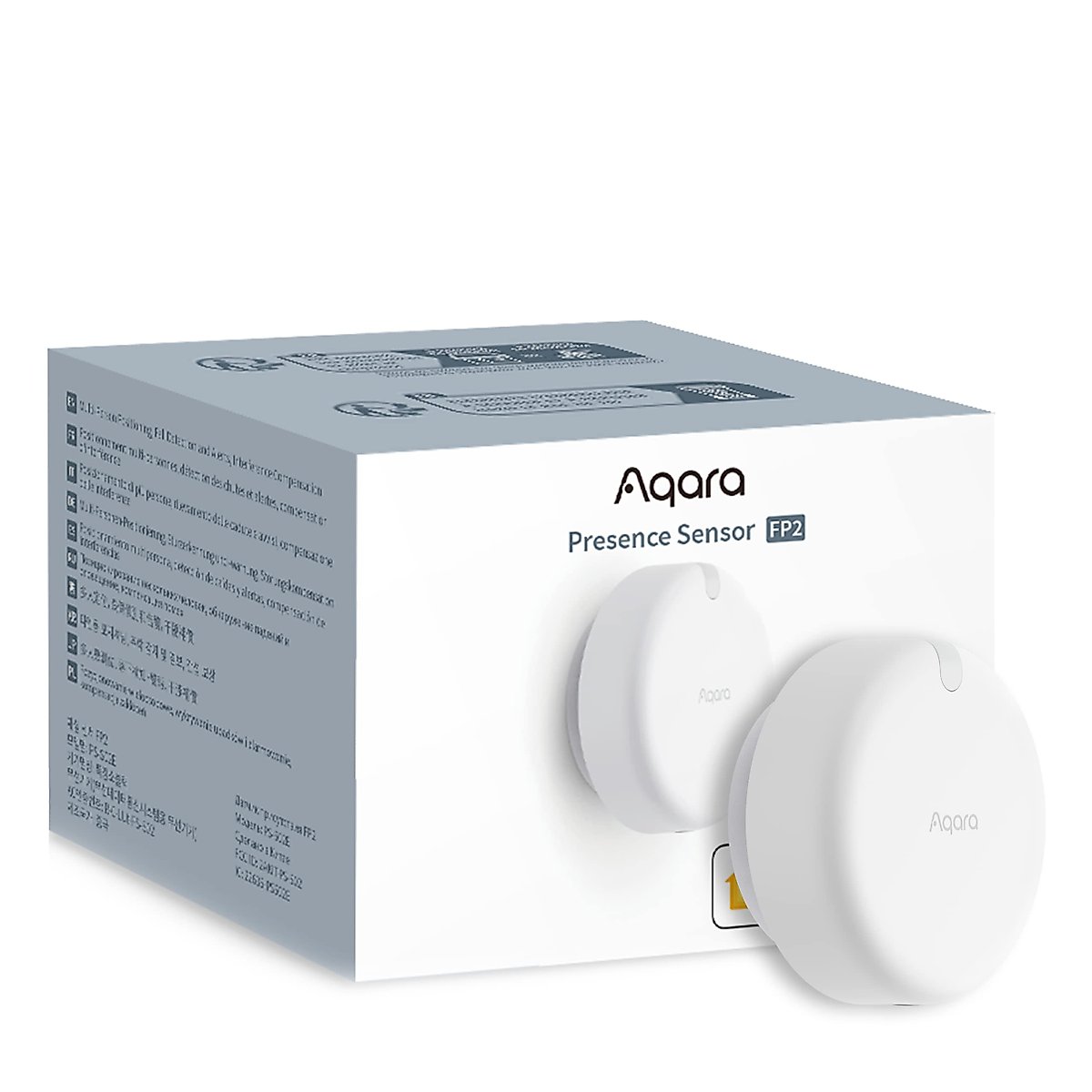Aqara Presence Sensor FP2, 2.4 GHz Wi-Fi Required, mmWave Radar Wired Motion Sensor, Zone Positioning, Multi-Person & Fall Detection, Supports HomeKit, Alexa, Google Home and Home Assistant