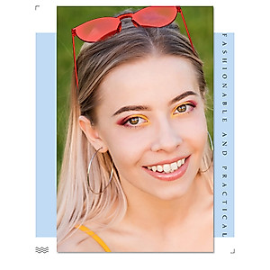 40 Pairs Round Rimless Sunglasses Colored Glasses Colorful Transparent Glasses Candy Color Tinted Eyewear Party Sunglasses