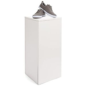 Displays2go, Gallery Display Column, Laminated Particle Board and Melamine Construction – White Laminate Finish (WDCUBEWHT2)