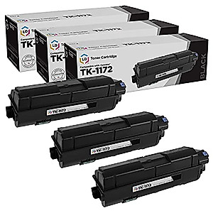 LD Compatible Toner Cartridge Replacement for Kyocera TK-1172 (3 Pack - Black) Compatible with Kyocera M2040dn, M2540d, M2540dw and M2640idw