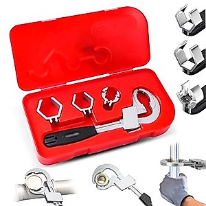 Universal Adjustable Double Ended Wrench,Pipe Wrench,Ratcheting Crescent Adjustable Wrench,Maximum Opening 80mm for Disassembly Assembly of Sanitary Ware,Plumbing Repair, Furniture Installation