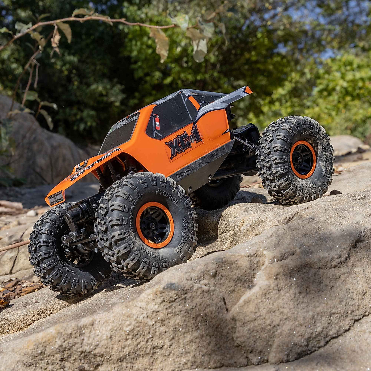 Axial RC Truck 1/24 AX24 XC-1 4WS Crawler Brushed RTR (Includes Everything Needed No Other purchases Required), Orange, AXI00003T2