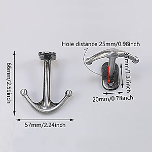 YES Time Ball Two Prong Ceiling Hook for Closet Top Bathroom Kitchen Cabinet Garage Pack of 8 (Ancient tin)