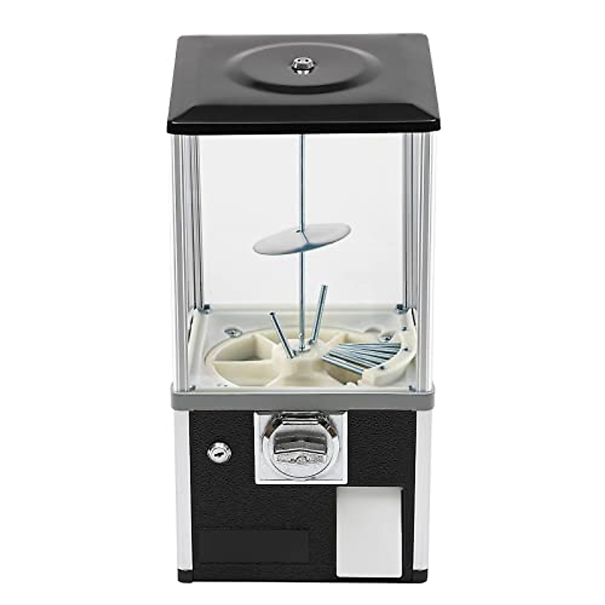 Commercial Vending Machine, Candy Gumball Vending Machine Gumball Bank Candy Vending Machine Prize Machine for 1.18-2.17in Toys/Candies, 11.42 * 10.24 * 20.87 in (Black)