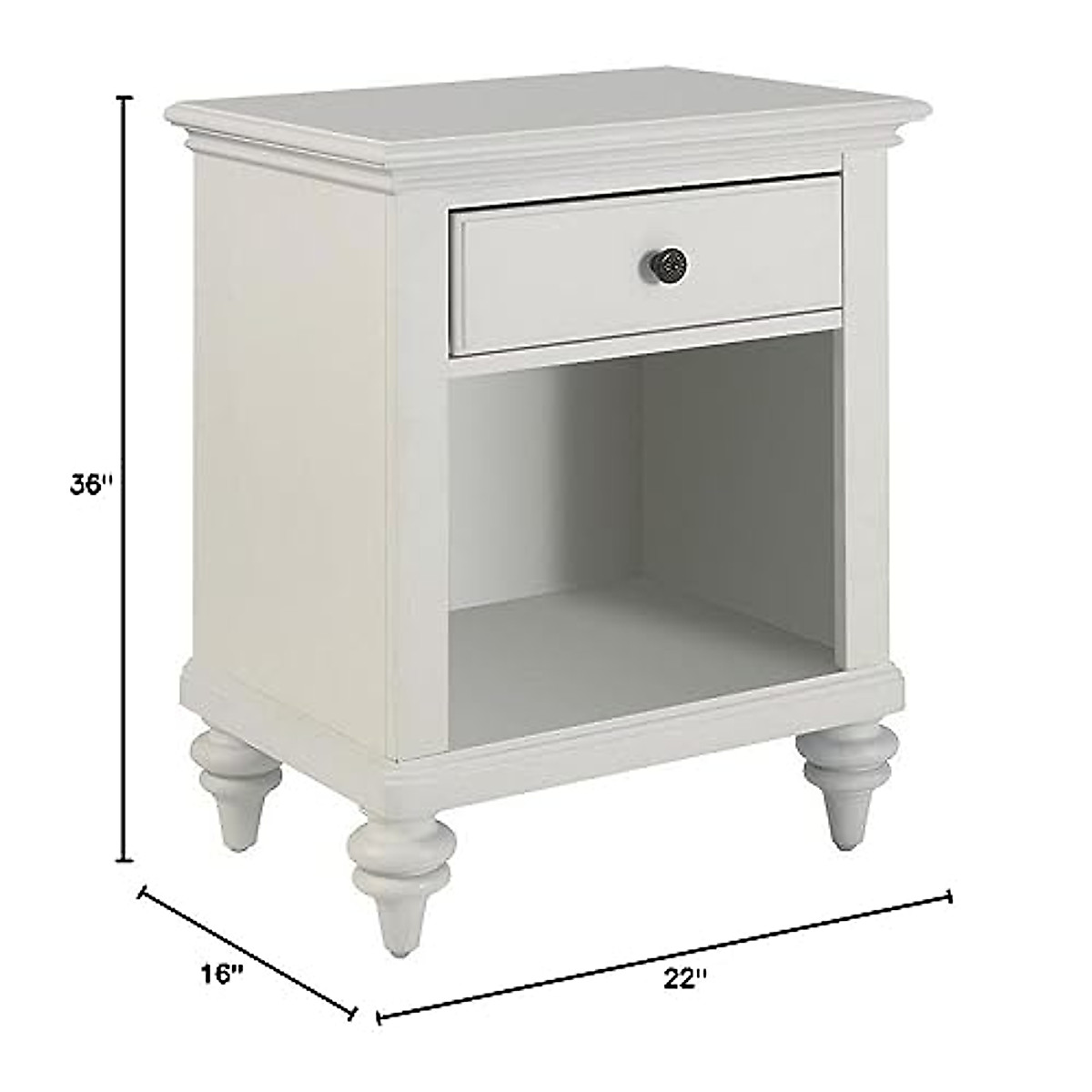Bermuda White Night Stand by Home Styles