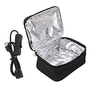 Portable Oven, Mini USB Food Warmer, Microwave Heated Lunch Box for Cooking and Reheating Meals at Car, Truck, Travel, Camping, Office Work, Home