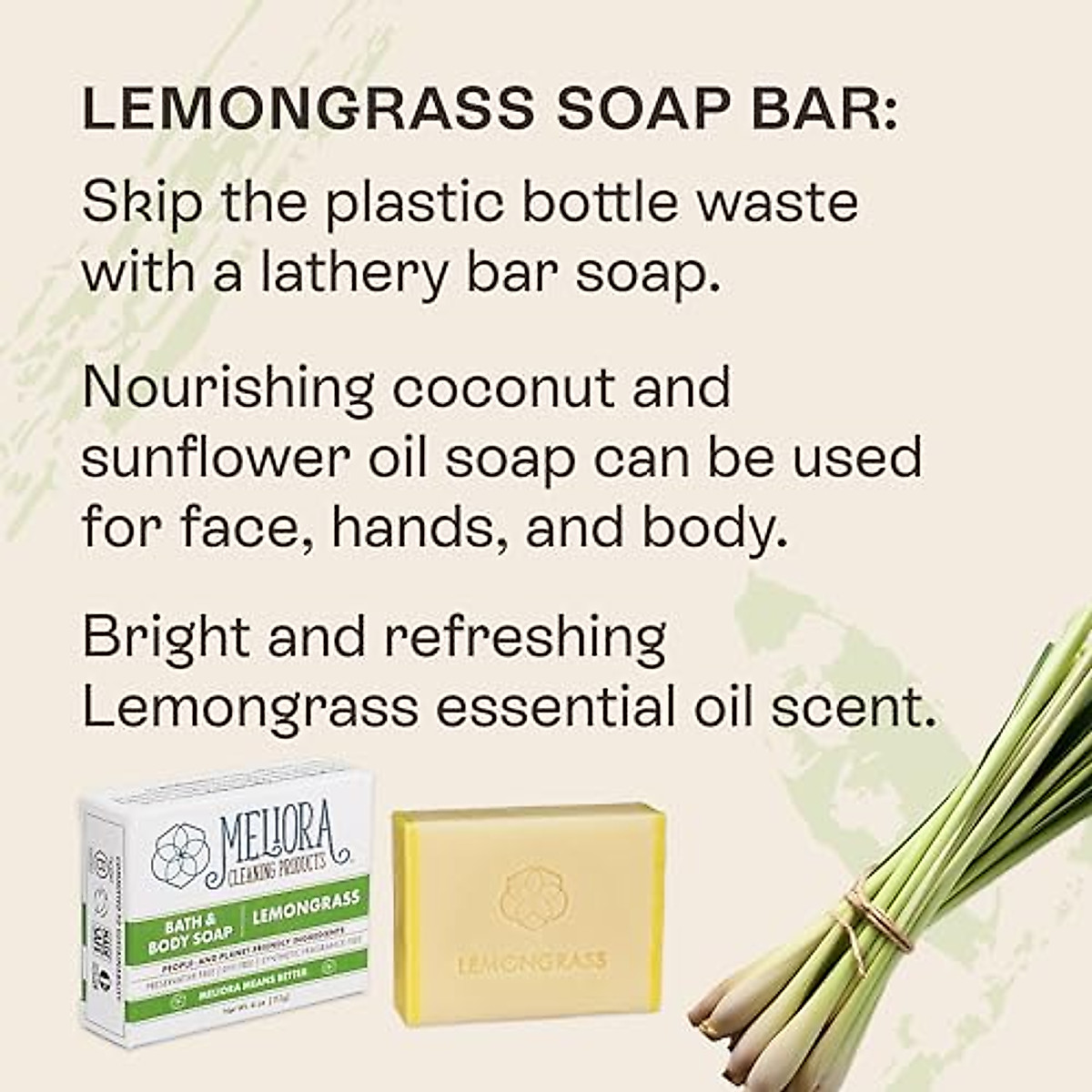 MightyNest Bath & Body Plastic Free Shower Set | HiBar Maintain Shampoo Bar and Conditioner Bar, Travel Size | Lemongrass Bar Soap | Compostable Konjac Body Sponge | Zero Waste and Vegan
