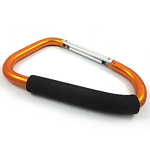 8" Jumbo Aluminum Carrying Hook Grocery Shopping Carabiner Heavy Duty Snap Lock