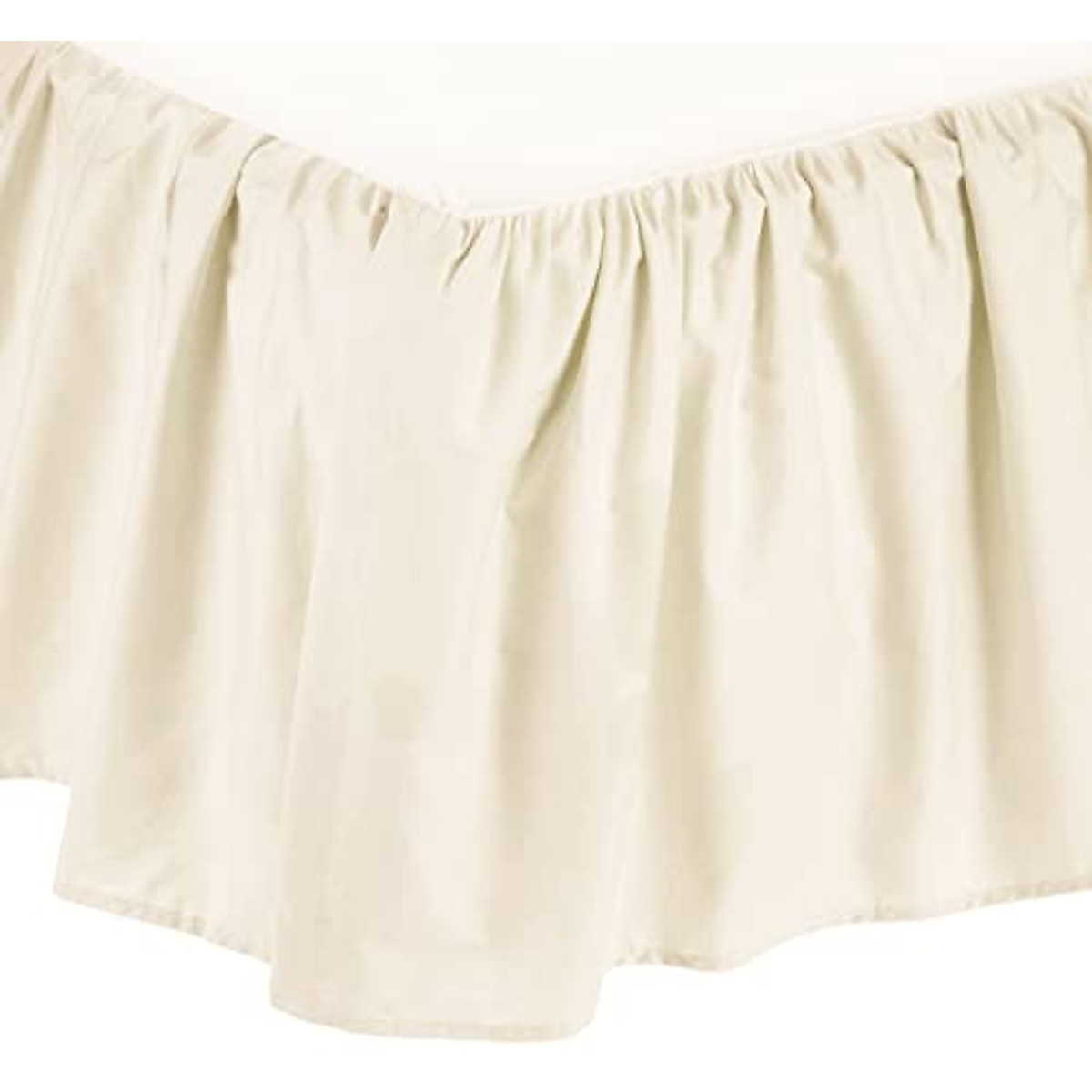 TL Care 100% Cotton Percale Mini Crib Skirt, Ecru