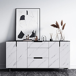 LXCREAT Glossy Gray White Marble Contact Paper, Granite Marble Wallpaper Peel and Stick Countertops, 15.7" x 118" Self Adhesive Removable Vinyl Wallpaper for Kitchen Beadboard Decoration