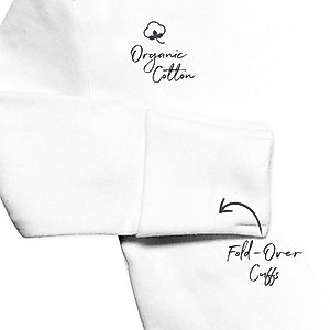 HonestBaby unisex baby 3-pack Organic Cotton Long Sleeve Side-snap Kimono Tops and Toddler T Shirt Set, Bright White, Newborn US