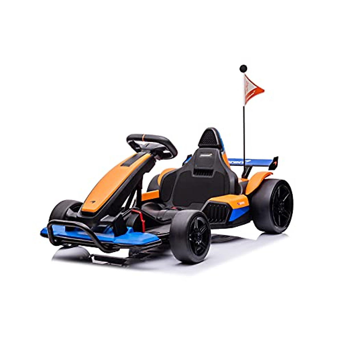 DAKOTT McLaren Electric Go Kart for Kids Ages 6-12, Up to 154 lbs, 24V 4-Wheel Electric Go Cart, 5-9 MPH Speed W/Drift Function, Orange, Large