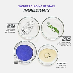 Wonderskin Wonder Blading Lip Stain Peel Off and Reveal Kit - Long Lasting, Waterproof Nude Lip Tint, Transfer Proof Natural Makeup Stain Kit (Adore)