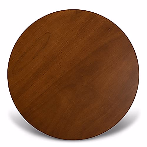 BOWERY HILL Walnut Finished 35-Inch-Wide Round Wood Dining Table