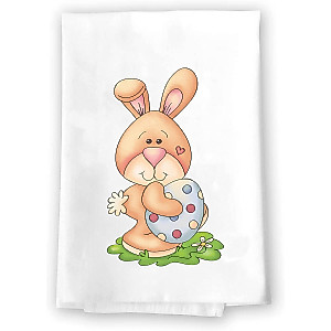 Decorative Kitchen and Bath Hand Towel | Easter Flowers Orange Pink Green | Spring Summer Garden Themed | Home Decor Decorations | House Gift Present