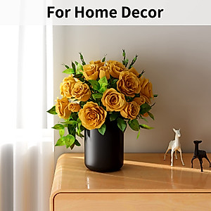 SmartHom Large Utensil Holder for Kitchen Counter, Matte Black Cooking Utensils For Countertop, Modern Ceramic Spatula Crock, Rustic Porcelain Jar Farmhouse Décor 5.5 * 7.2 IN (UH-01)