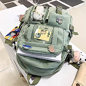 Sunny Fanny OU Aesthetic Backpack.Japanese Kawaii Backpacks School Bag With Pendant. Small Backpack. School Supplies