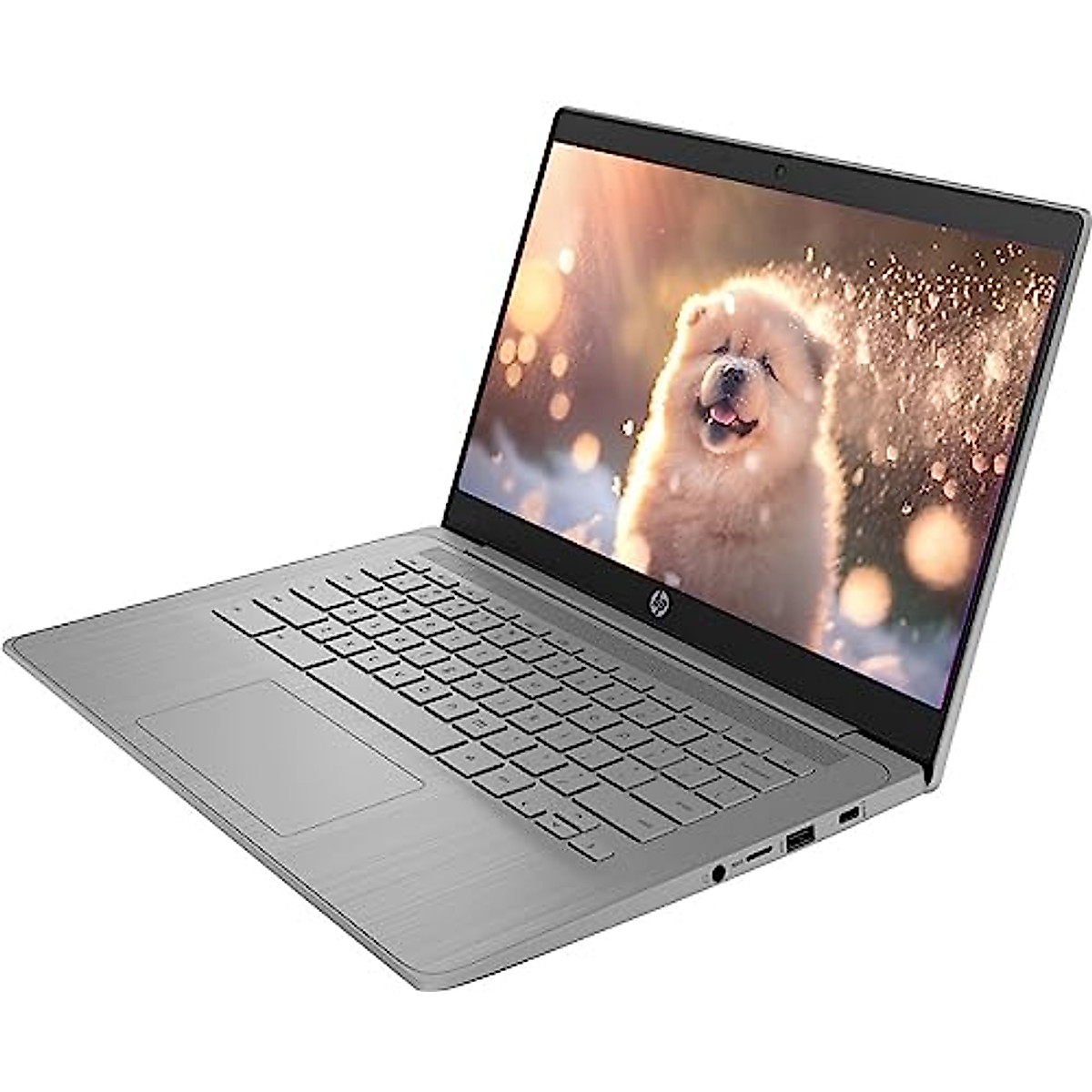 HP Chromebook 14 Inch Laptop for College Students, School, Intel Celeron Processor N4120, 4GB DDR4 RAM, 64GB eMMC, Chrome OS, 720p Webcam, HDMI, Modern Gray, PCM