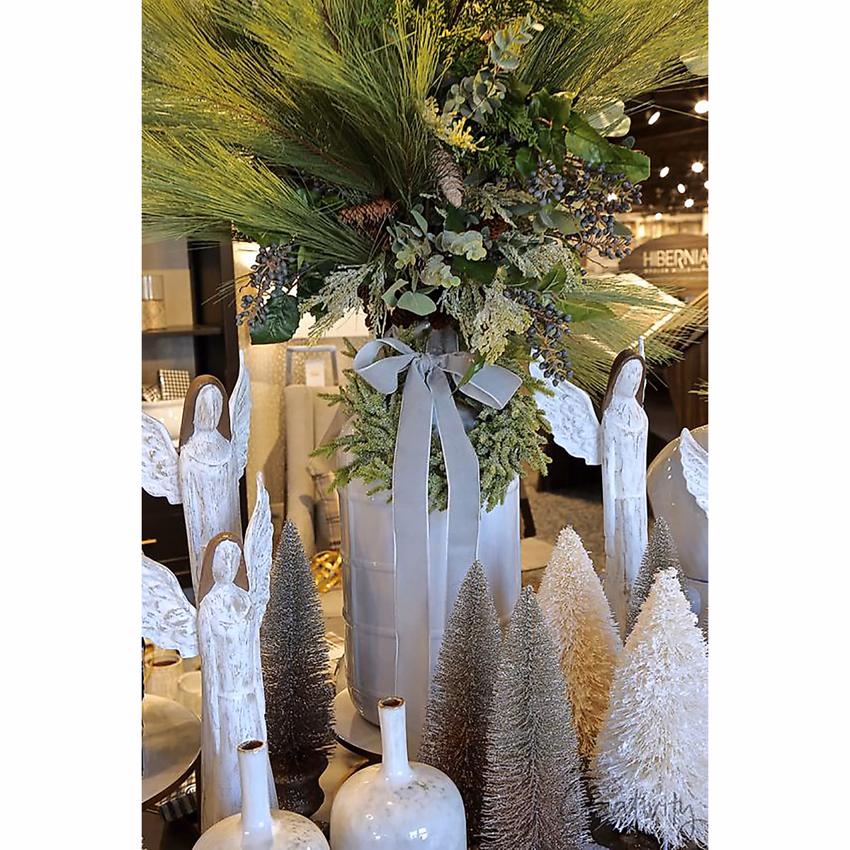 YAMA 1-1/2 Inch Wide Velvet Ribbon, 15 Yard Velvet Ribbon, Single Face Ribbon for Choker, Hair Accessories, Wreaths, Bouquets, Gift Wrapping, DIY Craft, Metal Grey