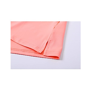 Moydan Golf Clothes for Women,Tennis Polo Shirts Athletic Moisture Wicking Running Short Sleeve Sport T Shirts V Neck Summer Casual Clothes Orange M